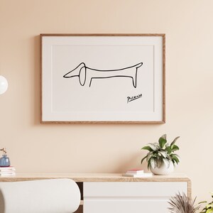 Picasso Dog Print Picasso Animal Art Picasso Line Drawing Modern ...