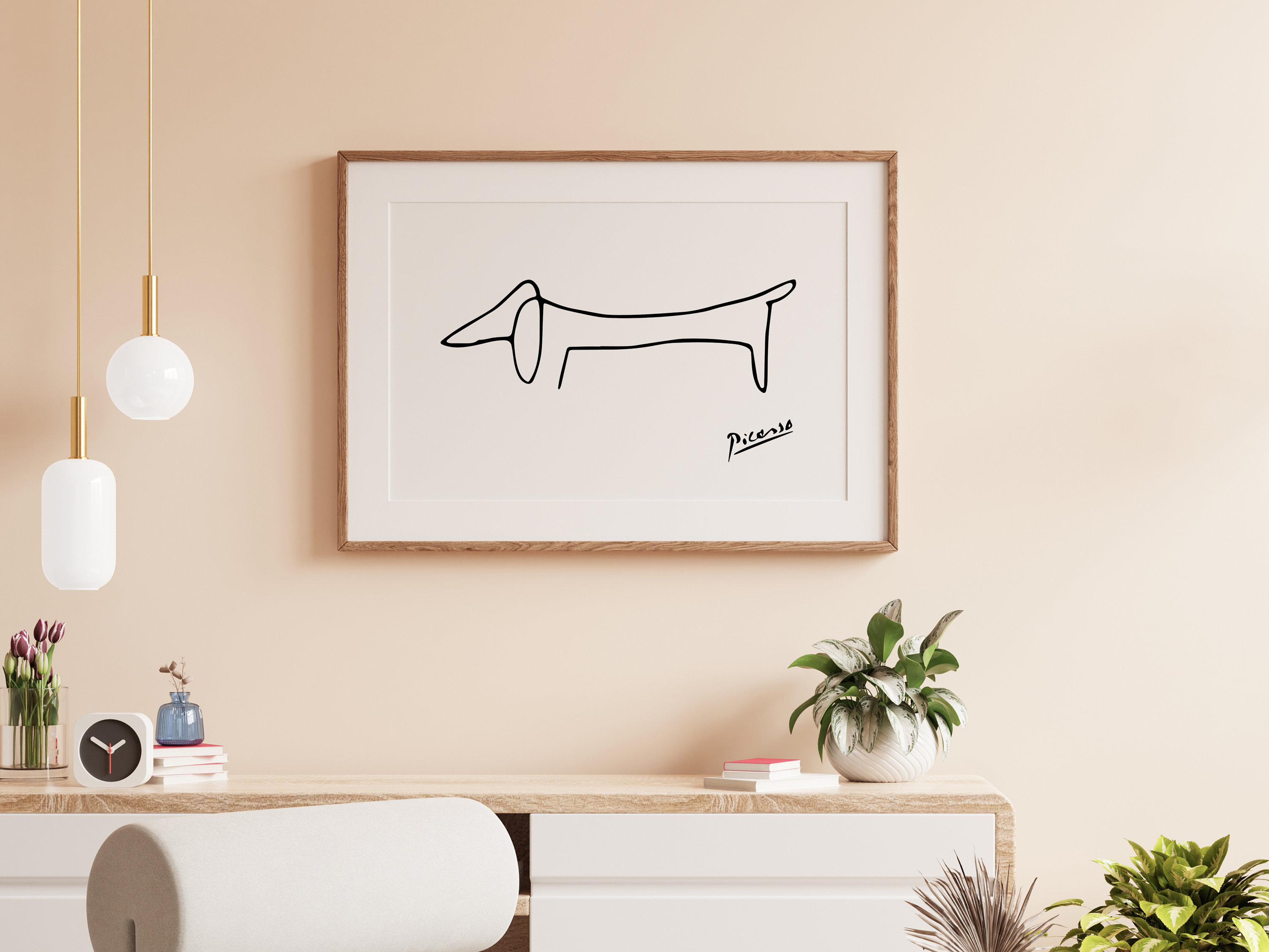 Picasso Dog Print Picasso Animal Art Picasso Line Drawing Modern ...