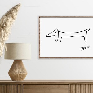 Picasso Dog Print Picasso Animal Art Picasso Line Drawing Modern ...
