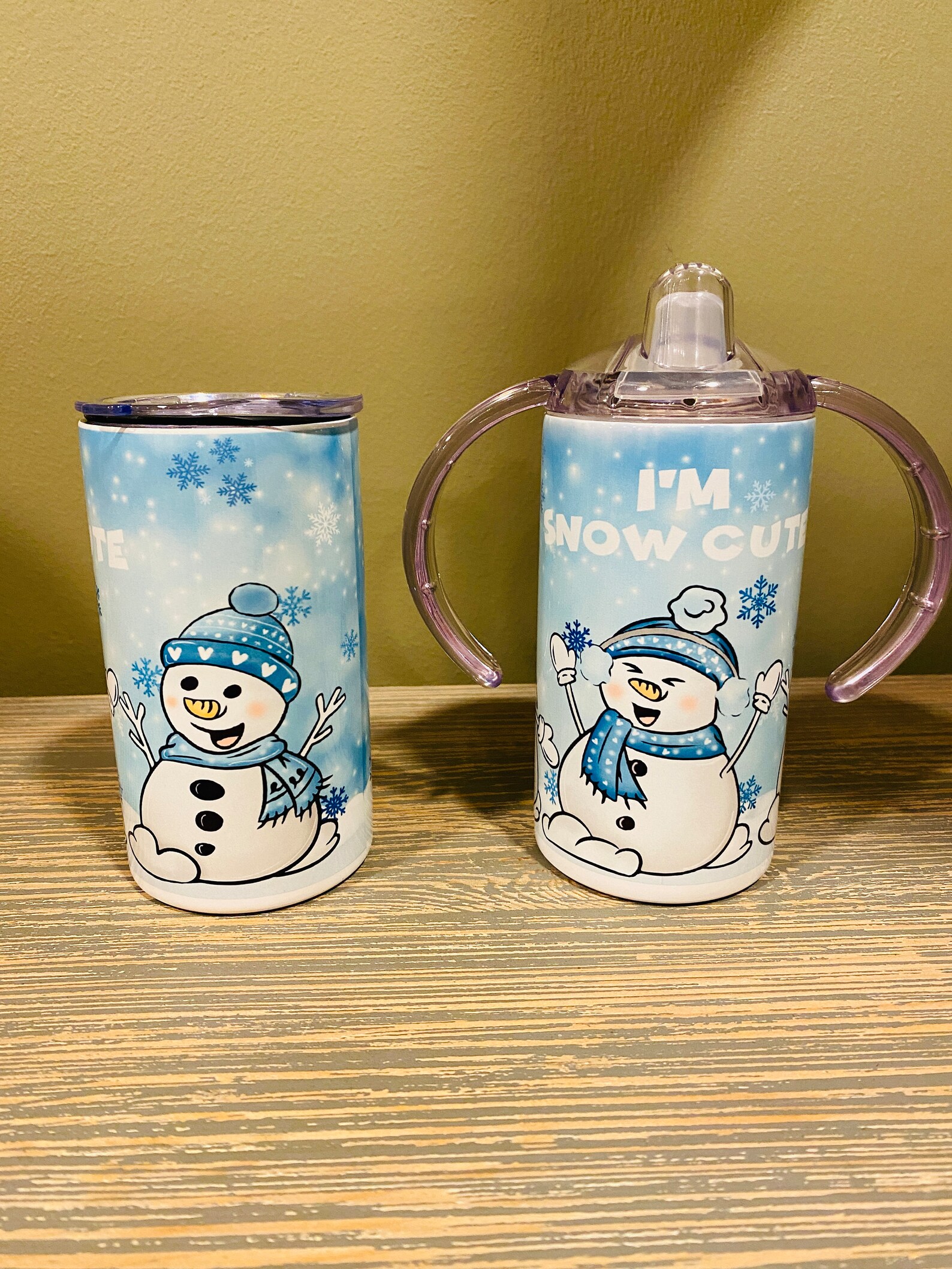Sippy Cups With I'm Snow Cute Design - Etsy