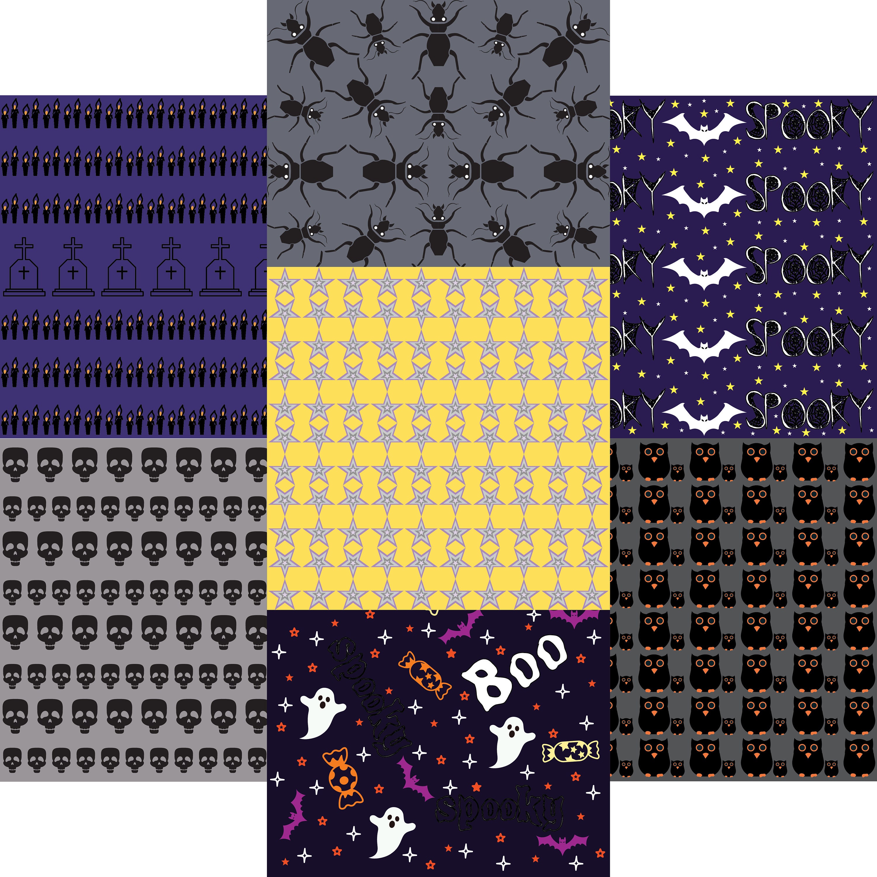 Spooky Halloween Digital Pattern Collection 21 High-res - Etsy