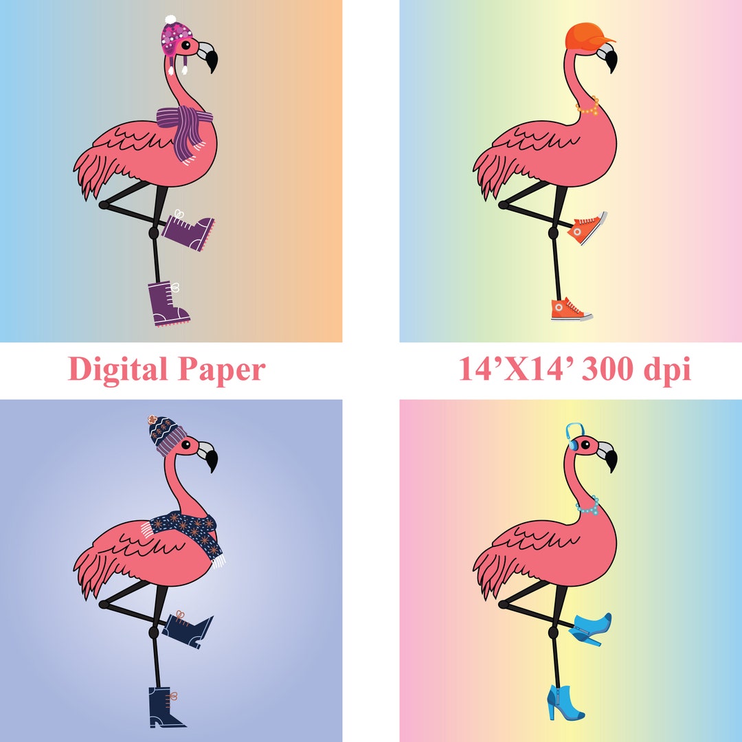 Flamingo Digital Patterns Digital Paper Flamingo Patterns - Etsy