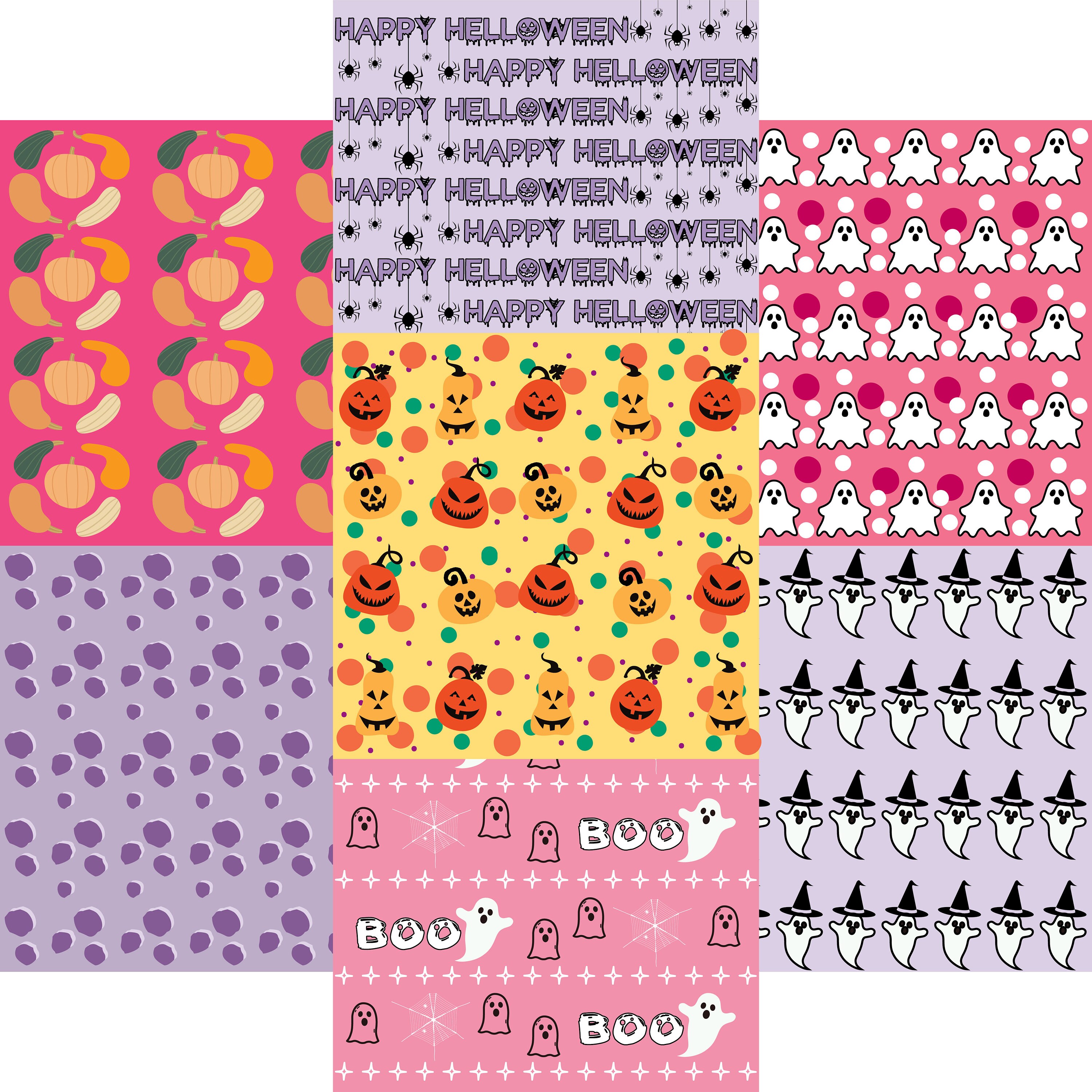 Spooky Halloween Digital Pattern Collection 21 High-res - Etsy