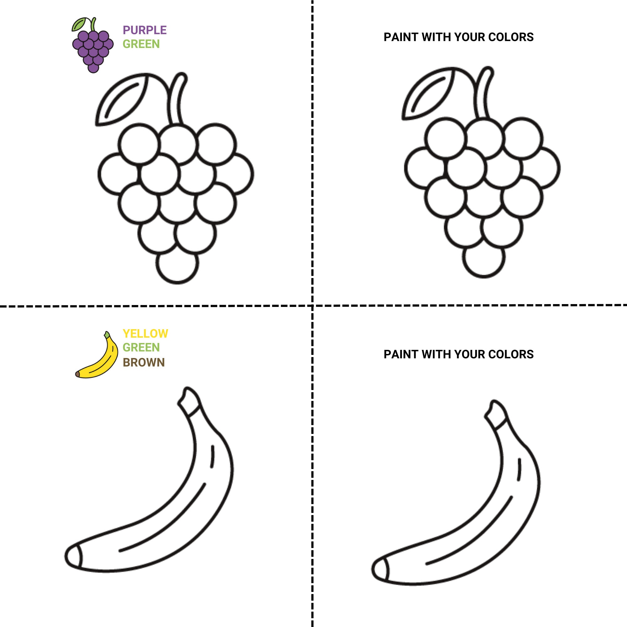 Coloring Pages for Kids Learning Colors Kids Printable - Etsy