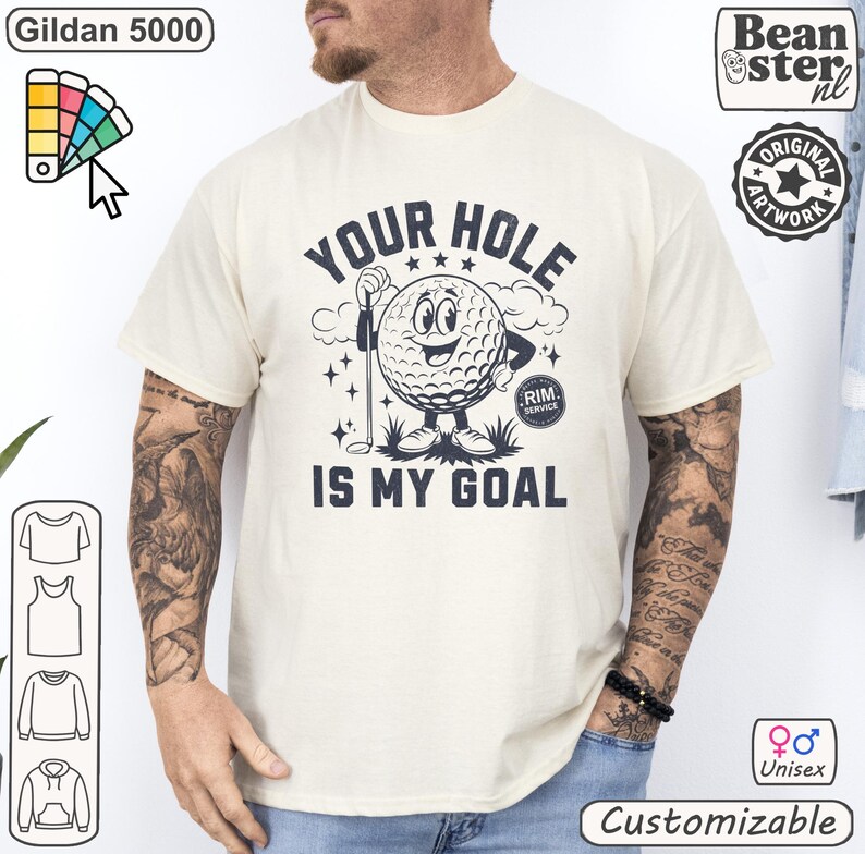 Your Hole is My Goal Shirt Inappropriate Tshirt Funny Golf Gift ...
