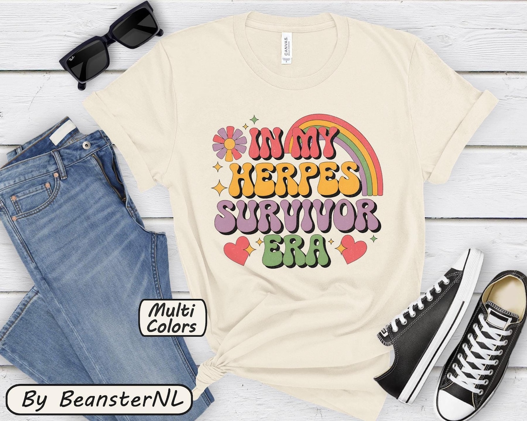 Herpes Survivor Era T-shirt Funny Meme Shirt Weirdcore Gift Funny STD ...