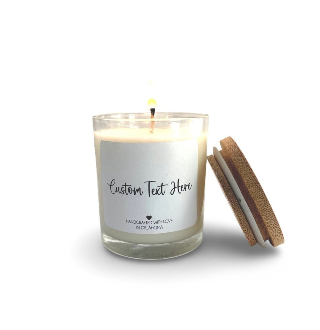 Custom Candle, Blank Label Candle, Personalized Candle, Soy Candle ...