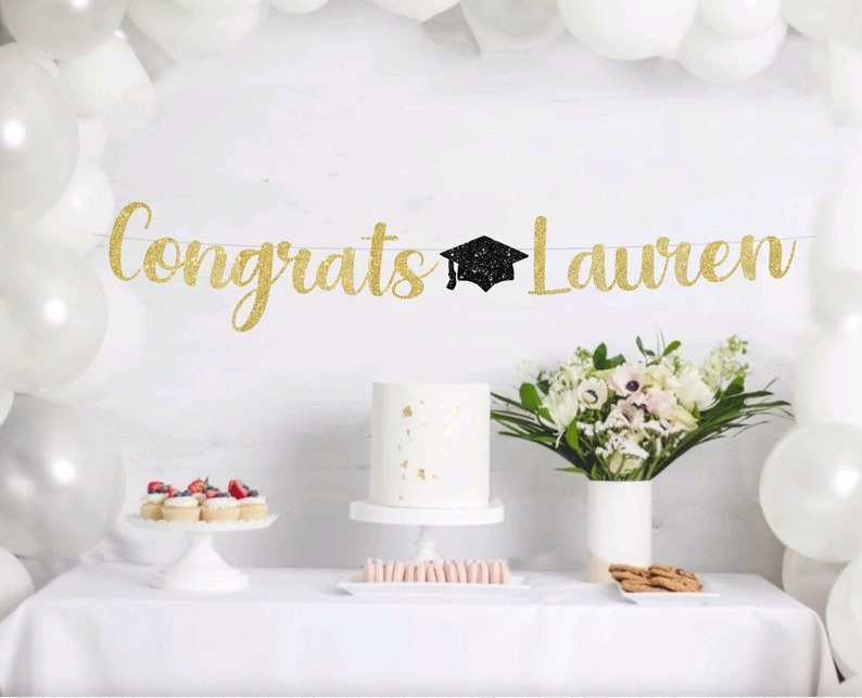 Graduation Banner, Custom Congrats Graduation Banner, Graduate Banner ...