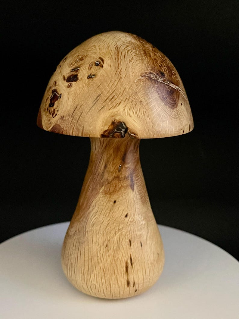 Mushroom 310 - Handmade Oak Wood Mushroom - Etsy