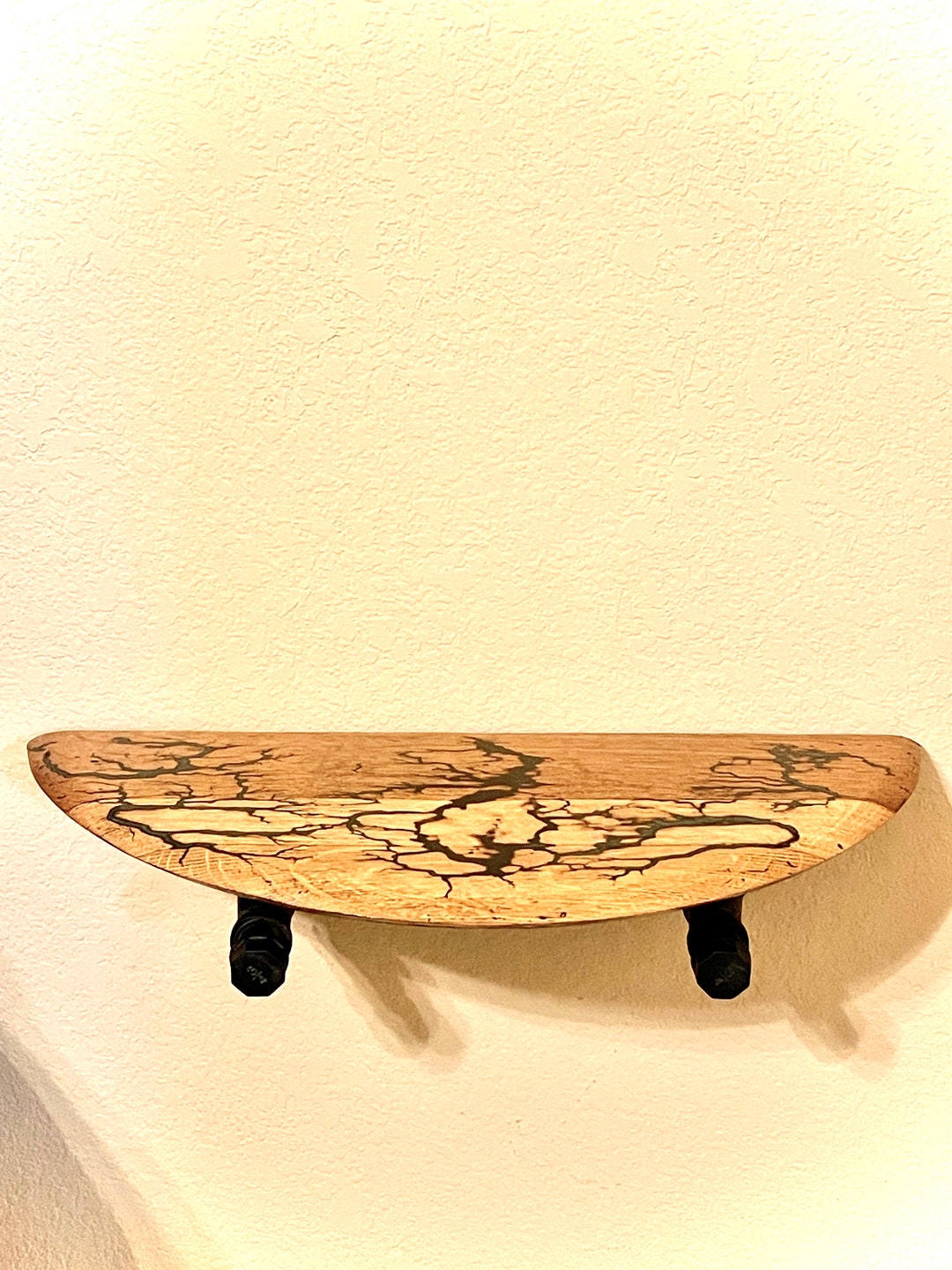 Fractal Burned Wine Barrel Shelve: Fractal Burned W/ Resin Inlay - Etsy