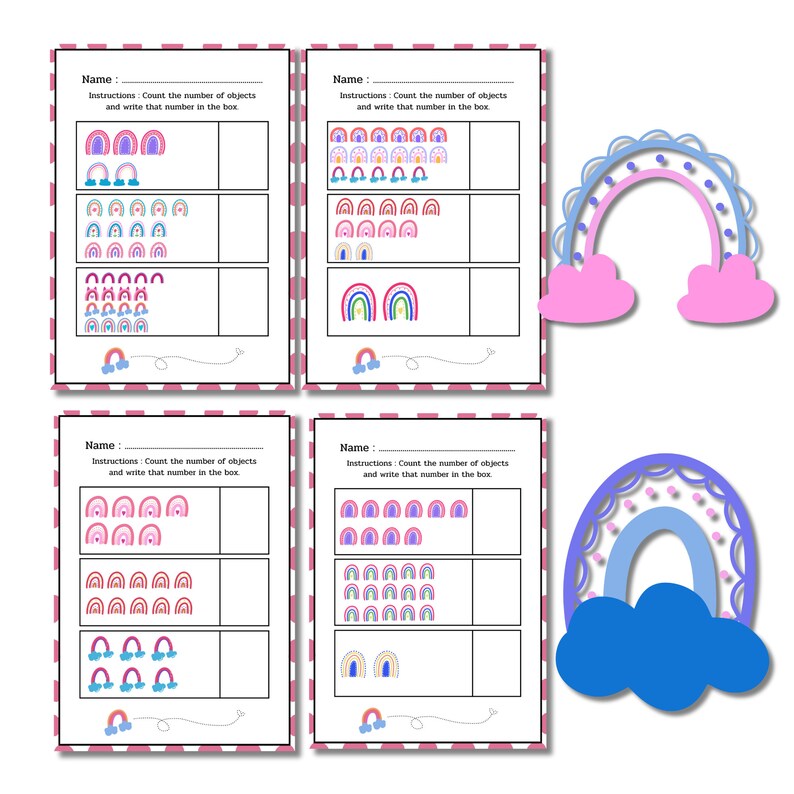 Count and Write the Number Worksheets , Math, Kindergarten & 6th ...