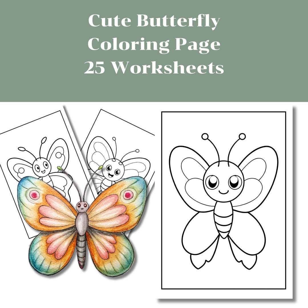 Cute Butterfly Coloring Pages, Coloring Sheets, Preschool, Worksheets ...