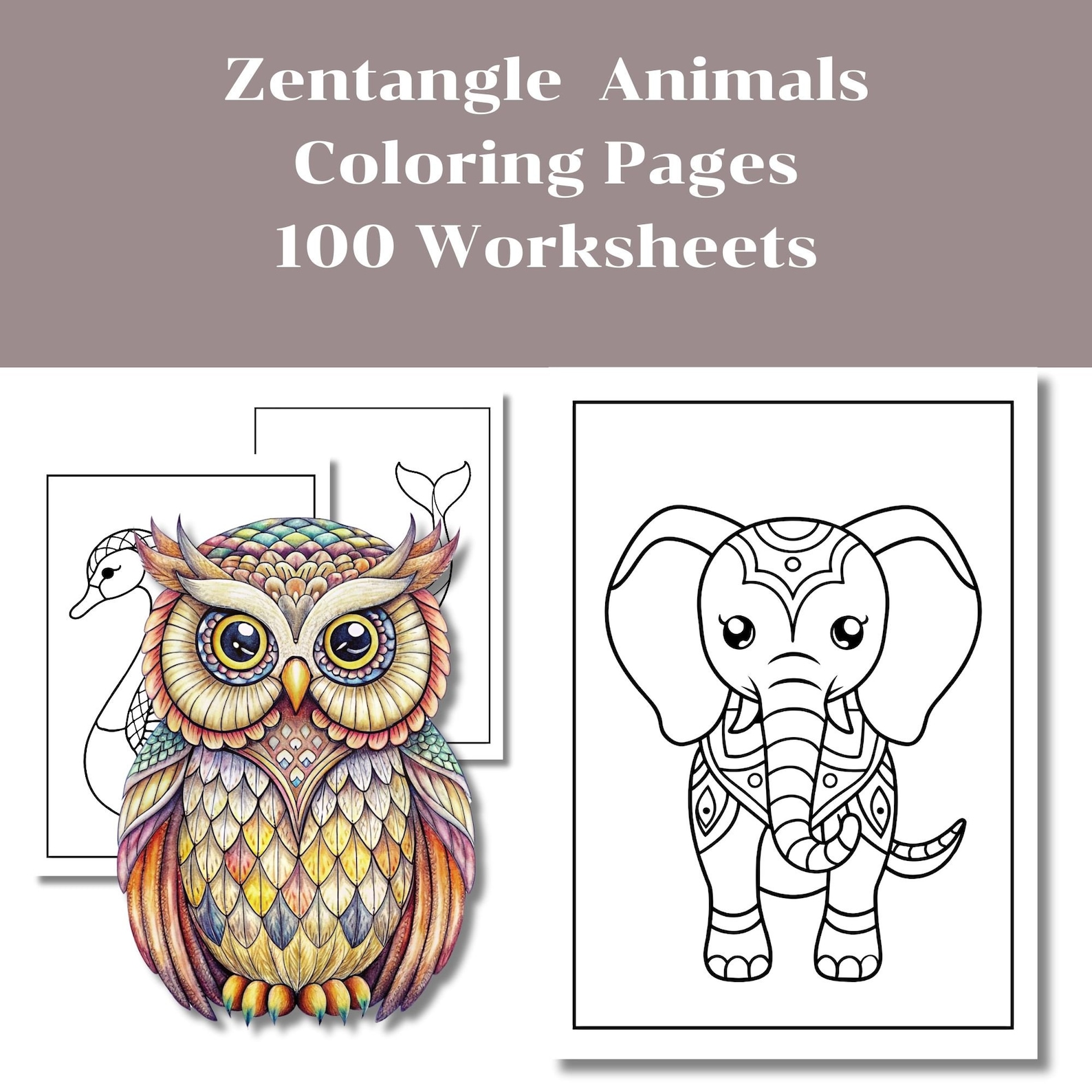 Zentangle Animals Coloring Pages, Coloring Pages, Adult Coloring Pages ...