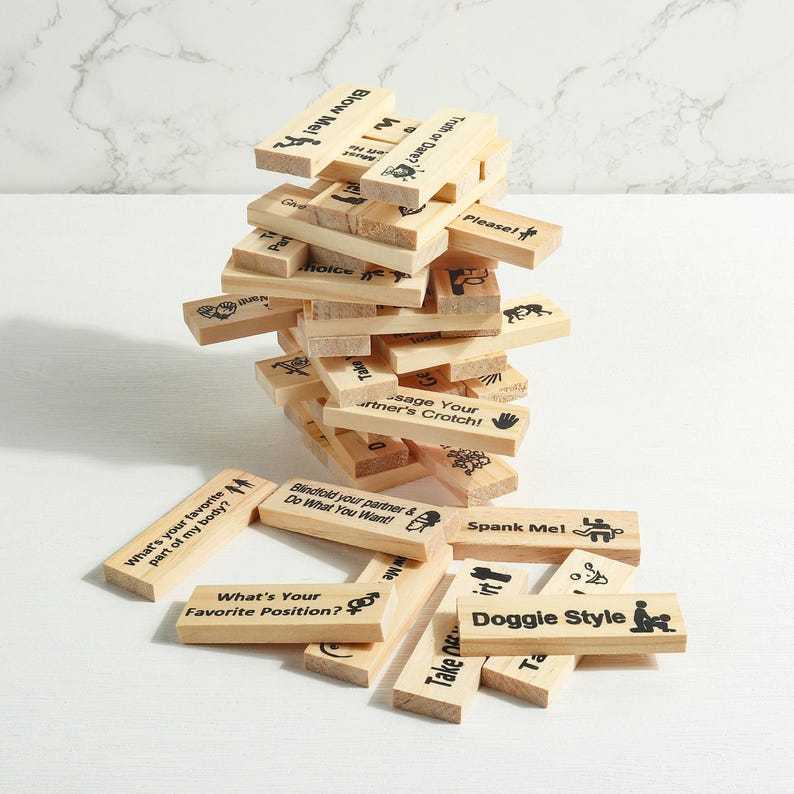 Personalized Block Tower Game for Couples - Valentine's Day ...