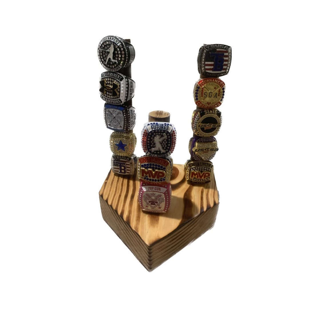 The mvp Tournament Ring Holder Baseball / Softball holds 13-18 Rings ...