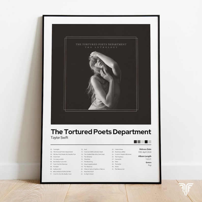 Taylor Swift the Tortured Poets Department the Anthology Album Artwork Music Poster Wall Art ...