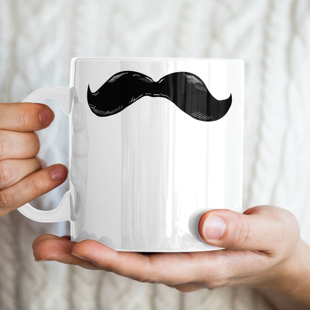 Mustache Mug Gift Funny Mug Cute Present, Coffee Mug With Mustache ...
