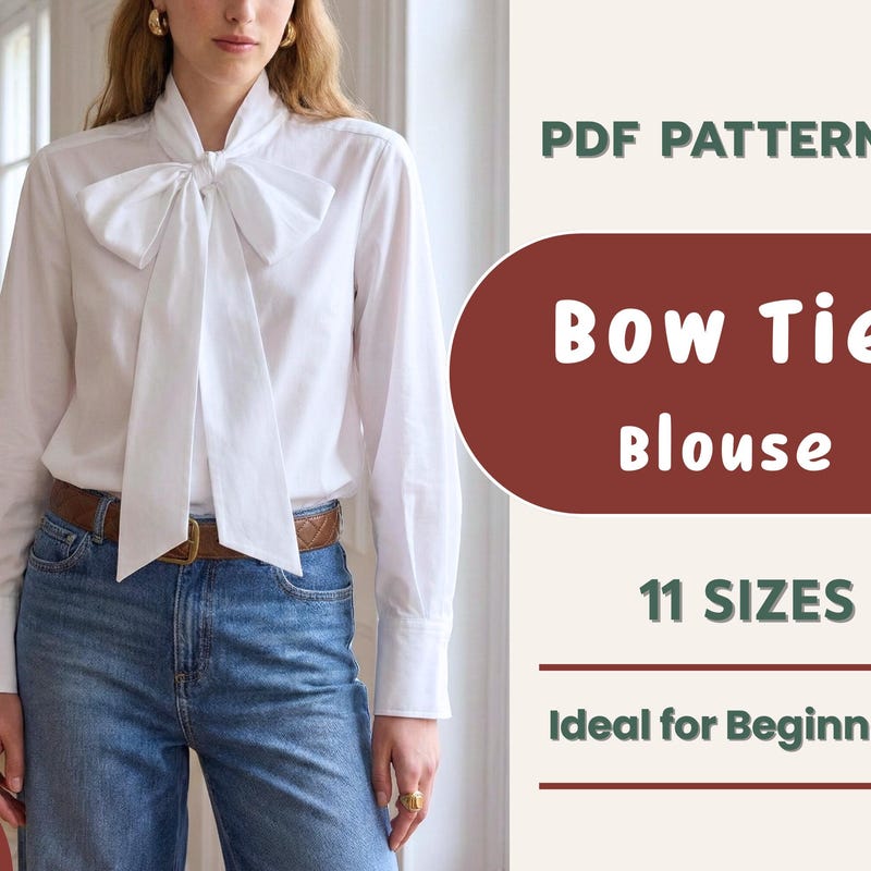 Bow Blouse Pattern - Etsy