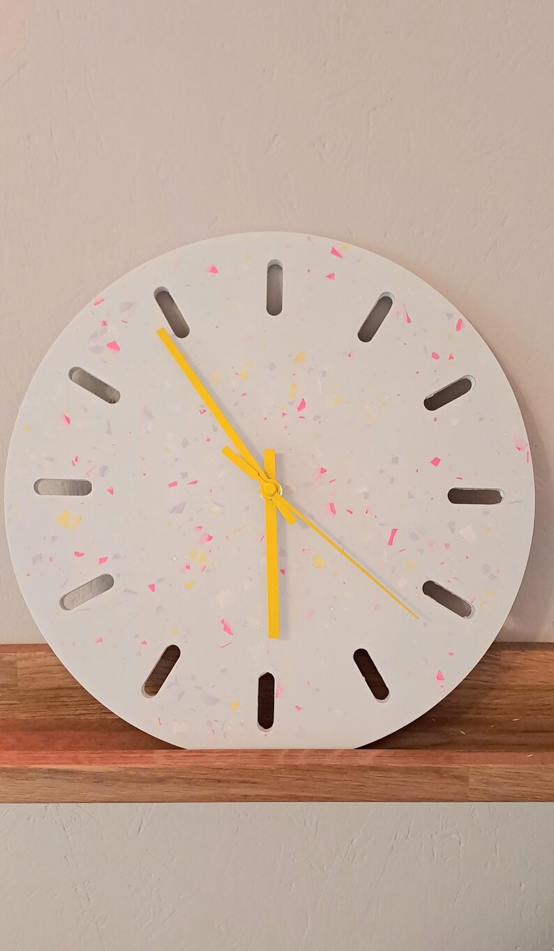Terrazzo Wall Clock, Jesmonite Clock, Terrazzo Design - Etsy UK