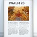 Psalm 23 Wall Art Decor, Bible Verse Poster, Vertical Christian Art ...