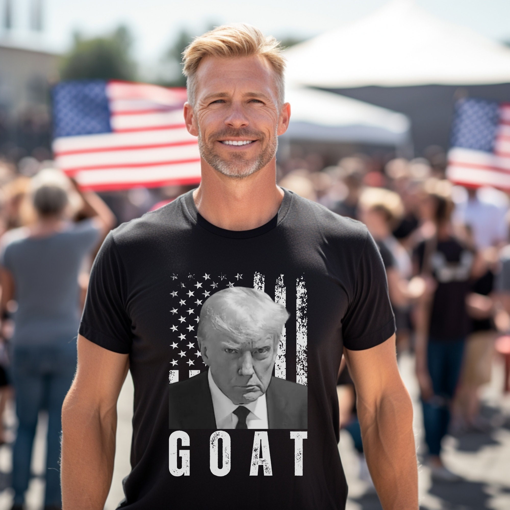 GOAT Trump Mugshot Hoodie, Donaldtrump 2024 Sweatshirt, Trump Mug Shot ...