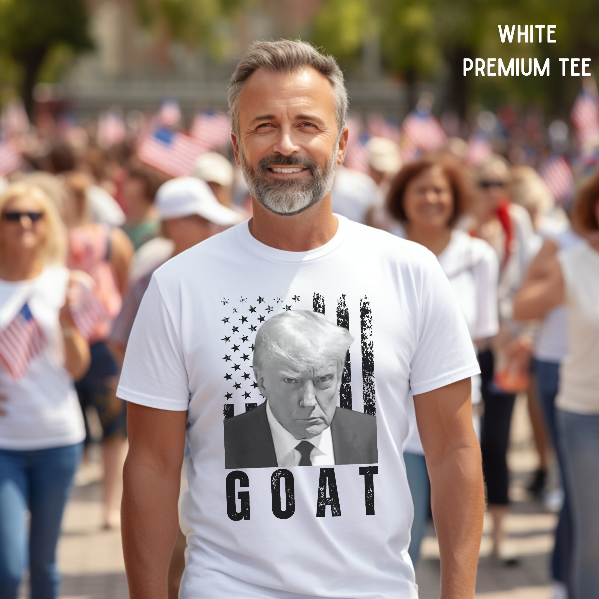 GOAT Trump Mugshot Hoodie, Donaldtrump 2024 Sweatshirt, Trump Mug Shot ...