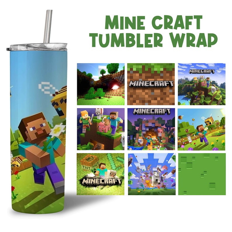 Minecraft Tumbler Wrap PNG, Game Wrap Instant Digital Download, 20oz ...
