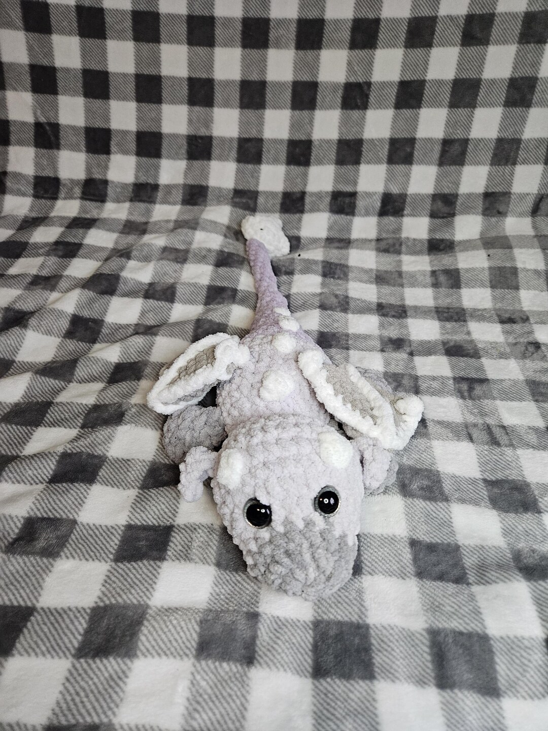 Crochet Dragon Plushie Dagger Tail Handmade Amigurumi Dragon Cute ...