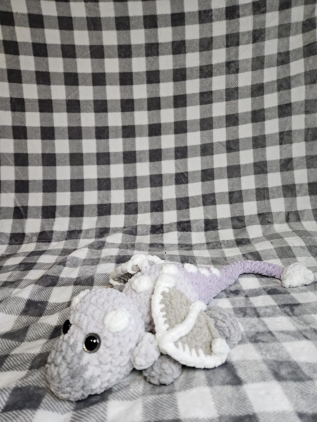 Crochet Dragon Plushie Dagger Tail Handmade Amigurumi Dragon Cute ...