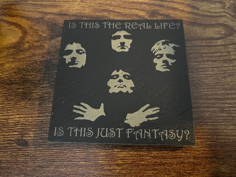 Queen Bohemian Rhapsody Lyrics Slate Coasters. Choose From 7 Iconic ...