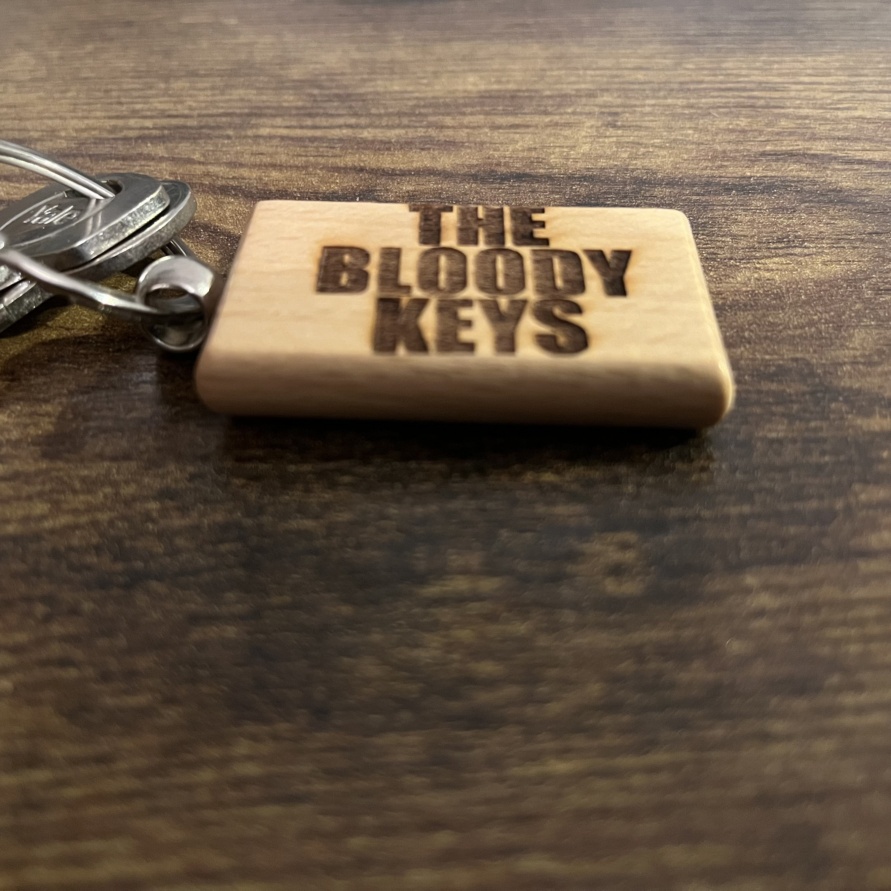 THE BLOODY KEYS Wooden Keyring. Laser Etched Tag. Great Gift - Etsy