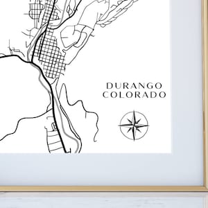 City Map of Durango, Colorado | Digital Print | Custom Hometown Map ...