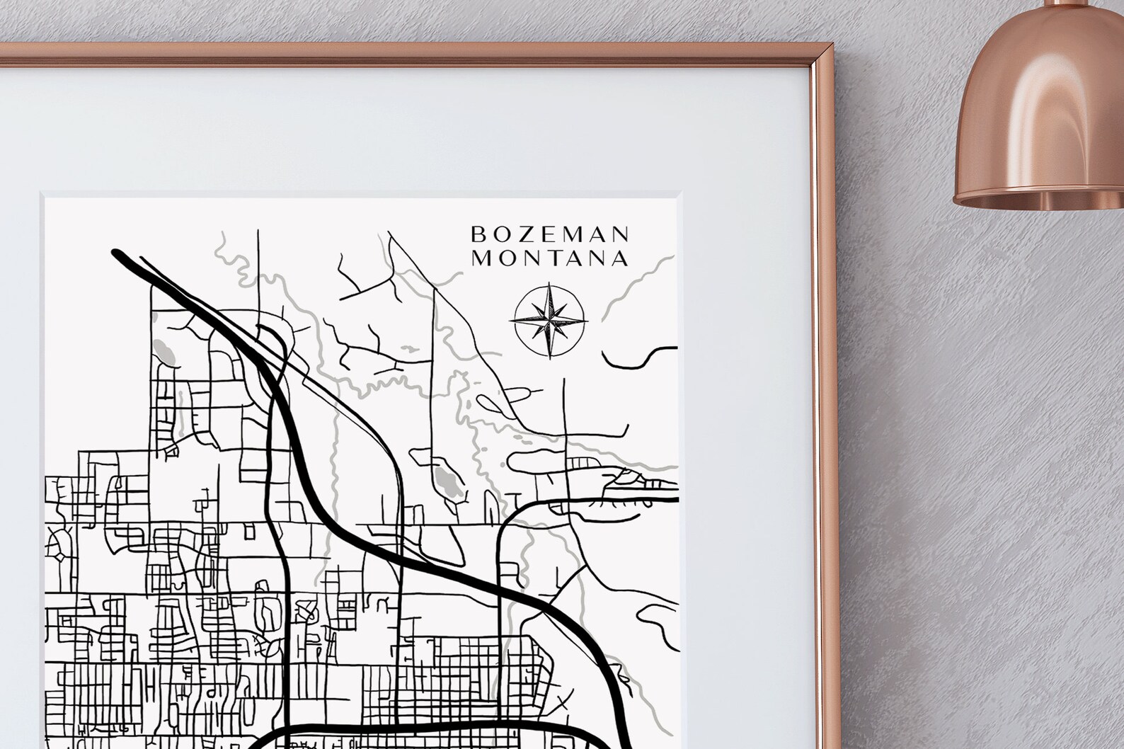 Custom Hand Drawn Map Digital Download or Canvas or Matte Poster Any ...