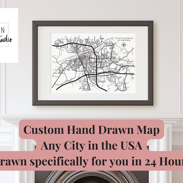 Hand Drawn City Maps - Etsy