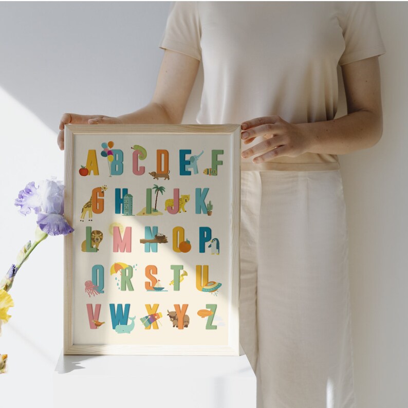 ABC Alphabet Poster for Children A3 - Etsy Australia