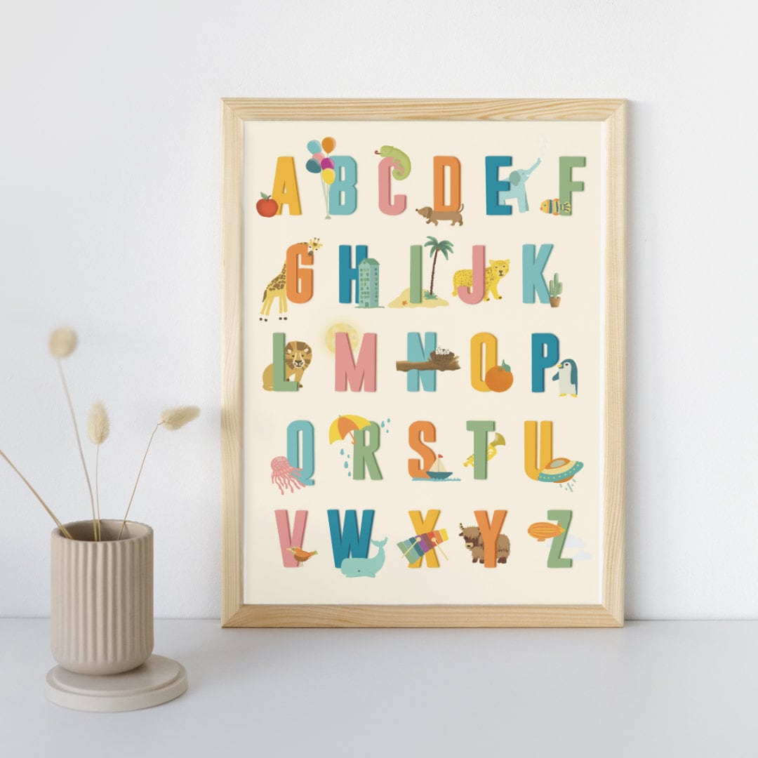 ABC Alphabet Poster for Children A3 - Etsy Australia