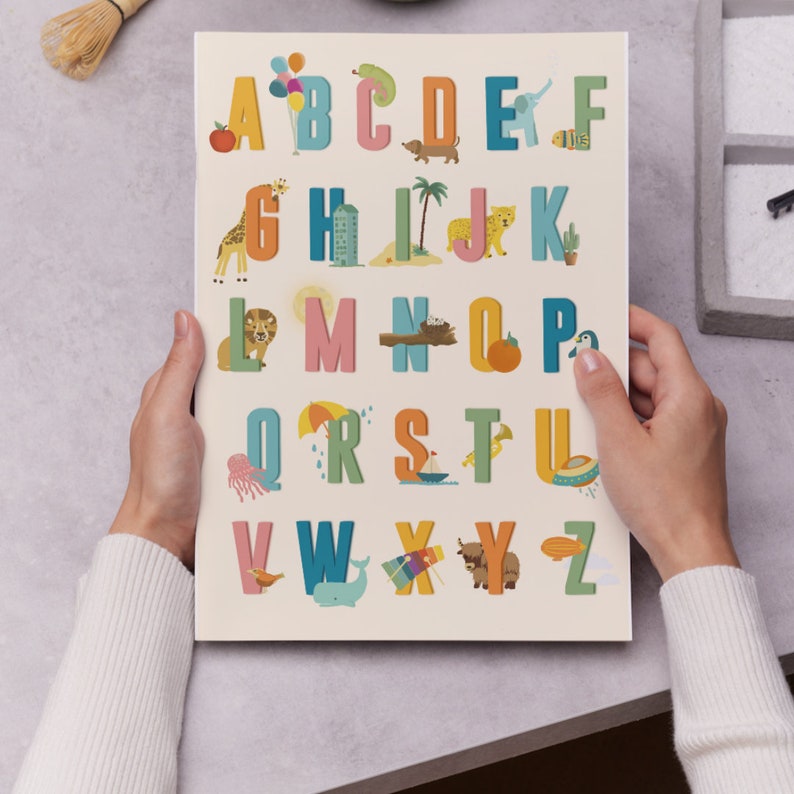 ABC Alphabet Poster for Children A3 - Etsy Australia
