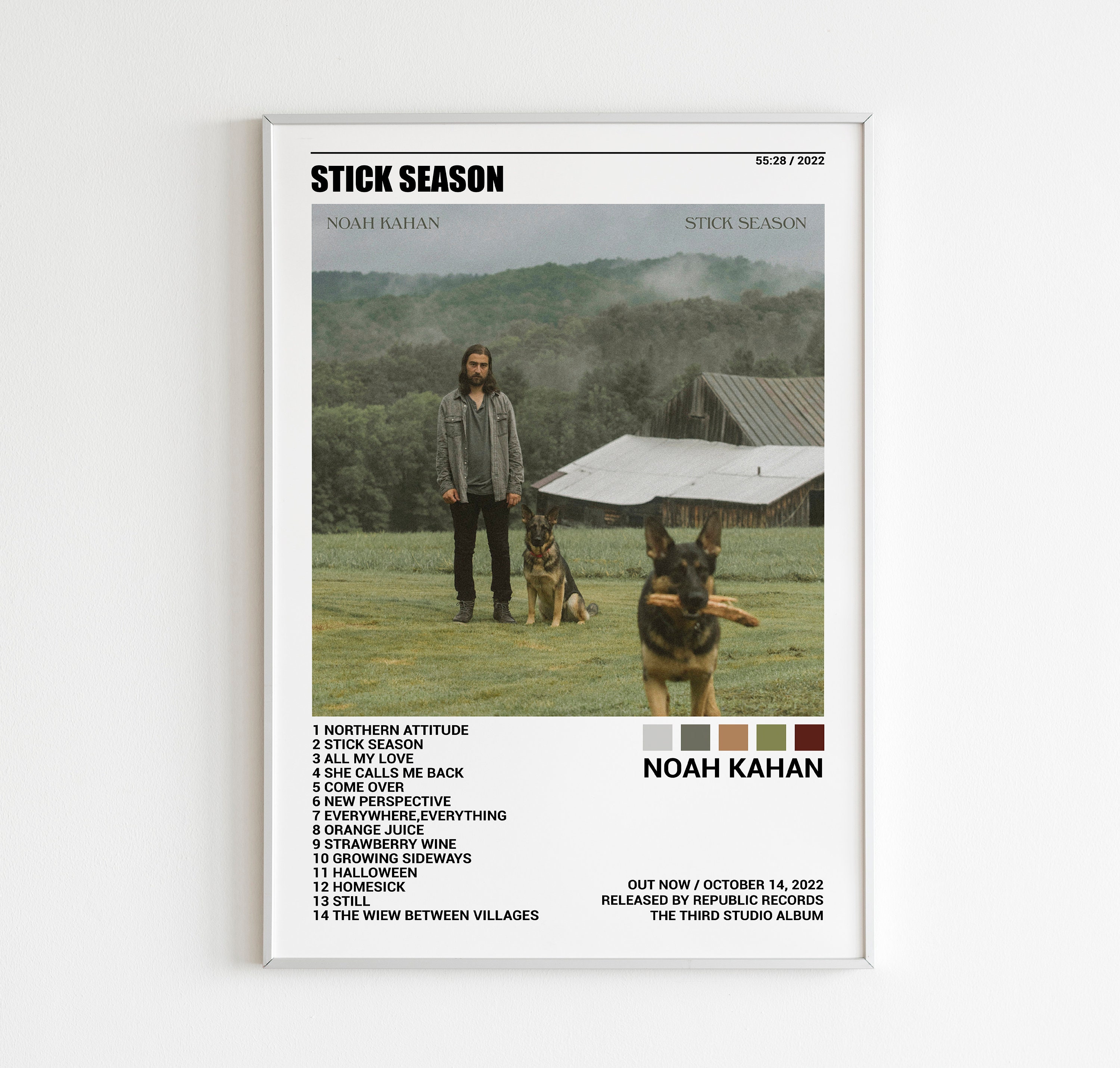 Noah Kahan Posters , Stick Season Poster Diseñado Y Vendido Por ...