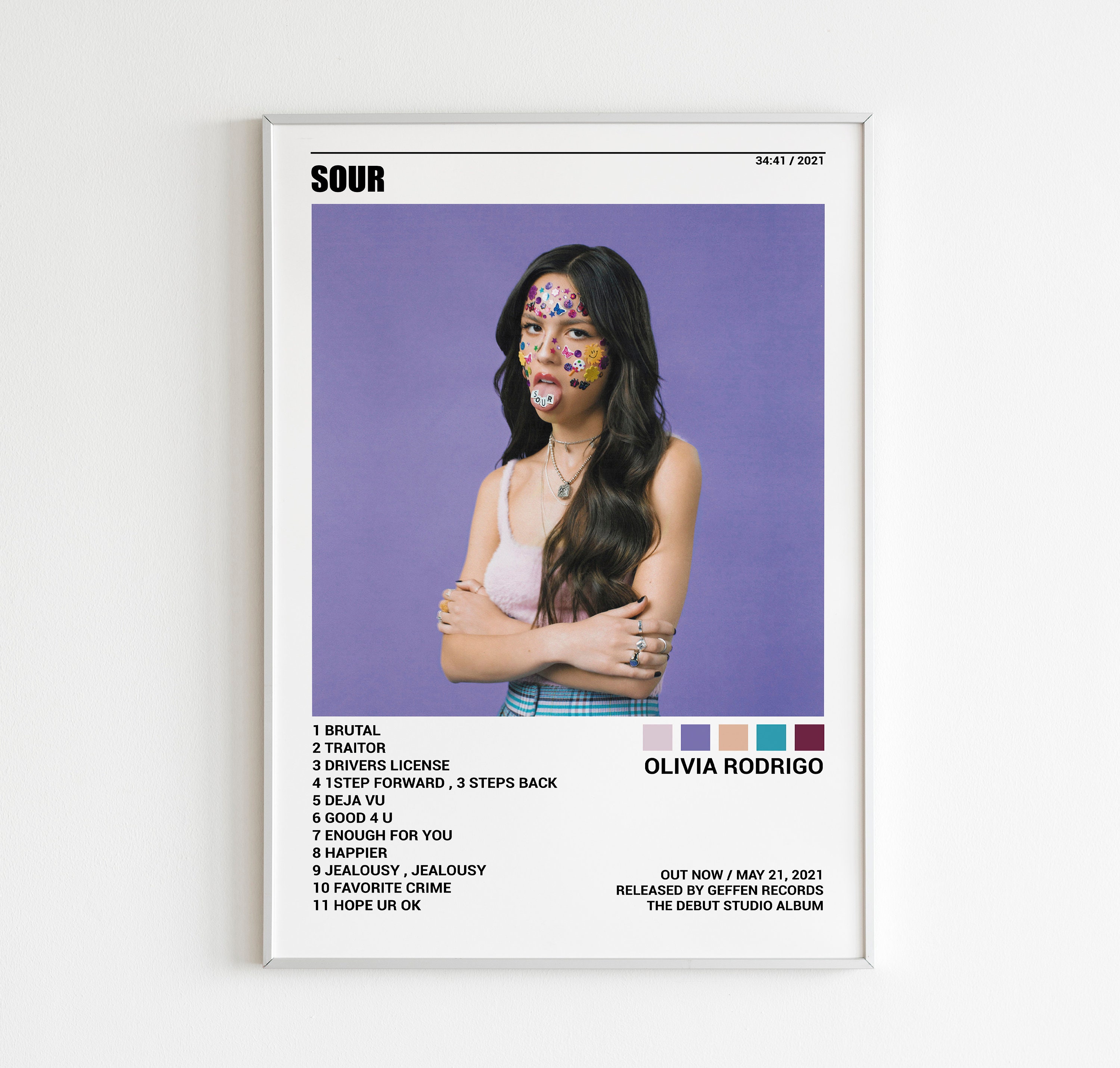 Olivia Rodrigo Posters Sour Poster Album Cover Poster - Etsy