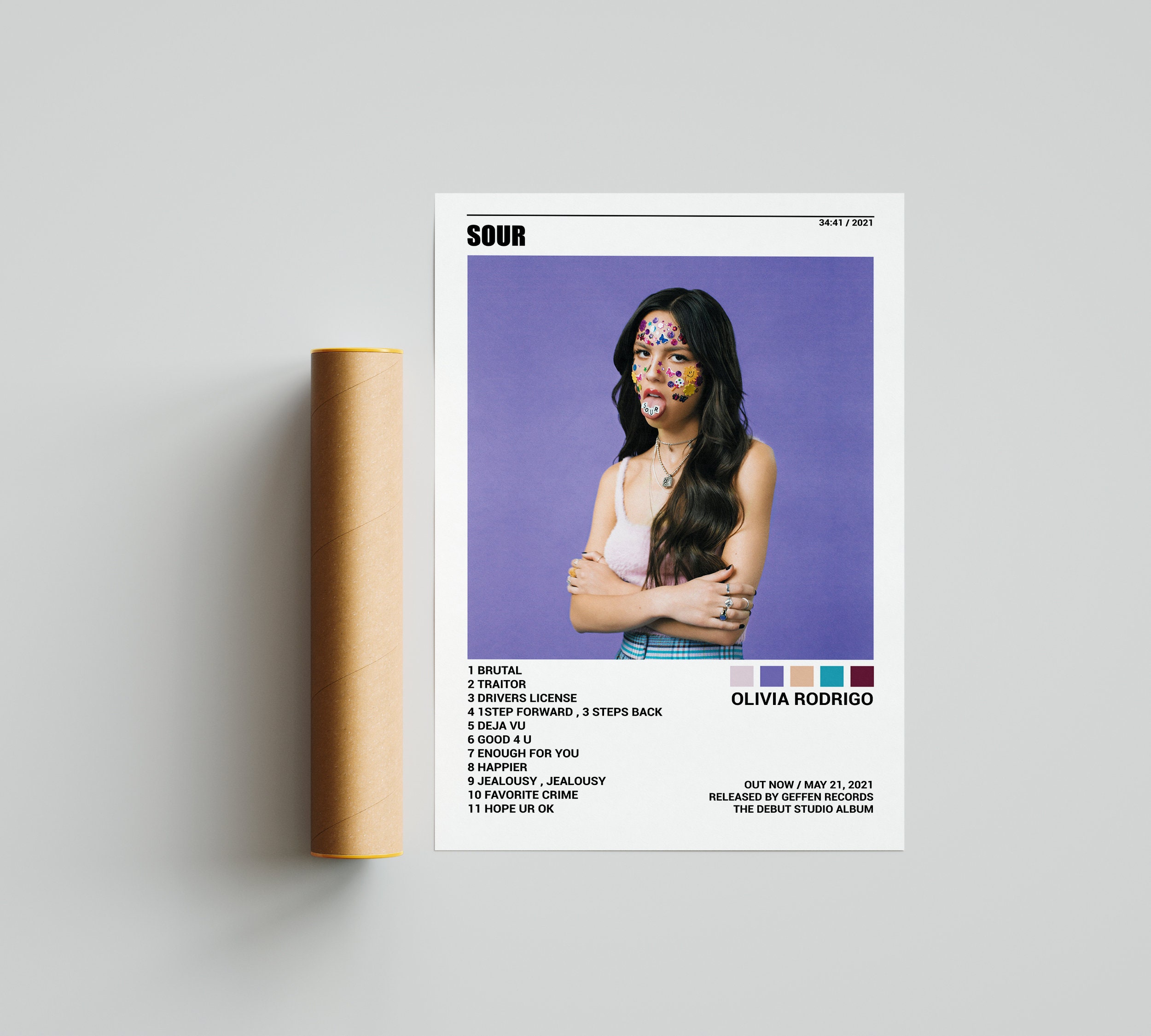 Olivia Rodrigo Posters Sour Poster Album Cover Poster - Etsy