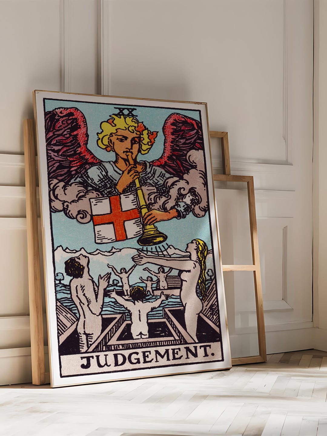 Tarot Cards Rider Waite Art Print - Judgment, Vintage Esoteric Poster ...