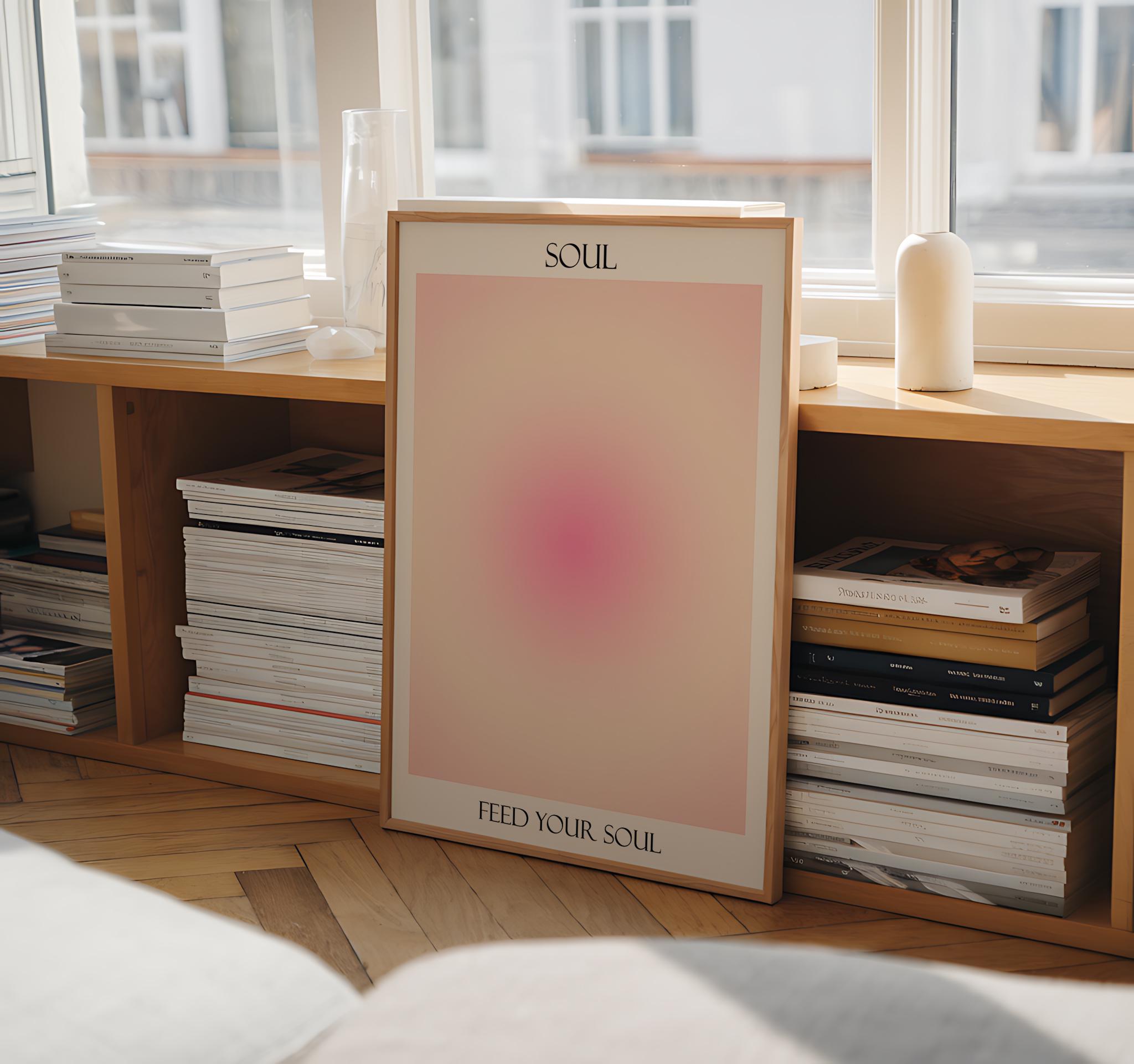 Aura Poster Set, Mind Body Soul Print, Spiritual Energy Art, Wellness ...