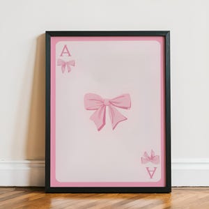 Pink Bow Wall Art Set of 3 - Preppy Aesthetic Decor for Teen Room ...