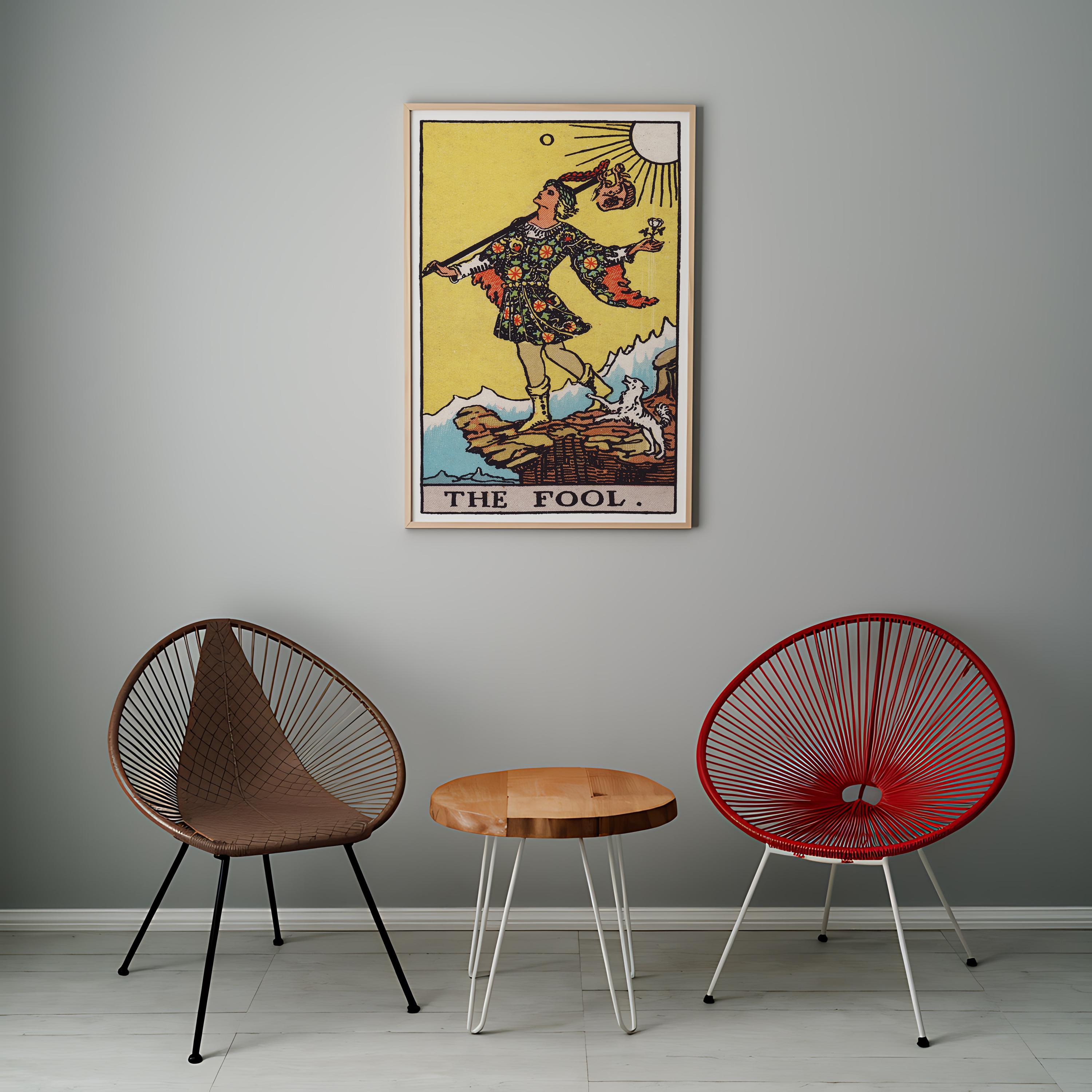 Tarot Cards Rider Waite Art Print - the Fool, Mystical Tarot Poster ...