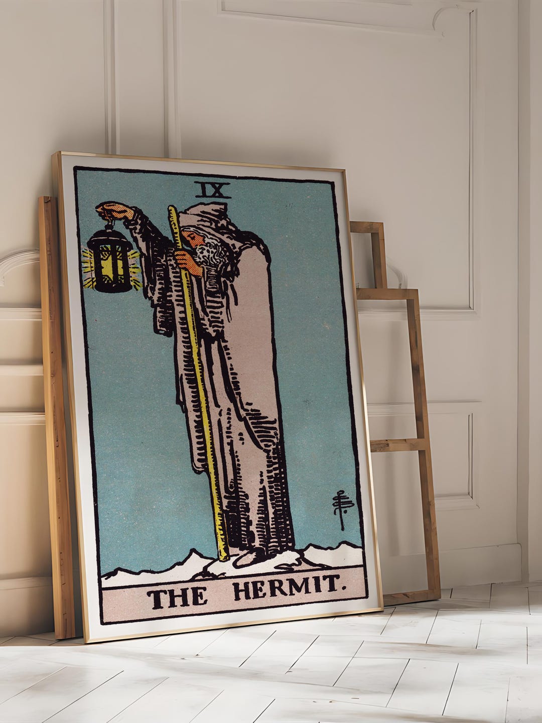 Tarot Cards Rider Waite Art Print - the Hermit, Mystical Celestial ...