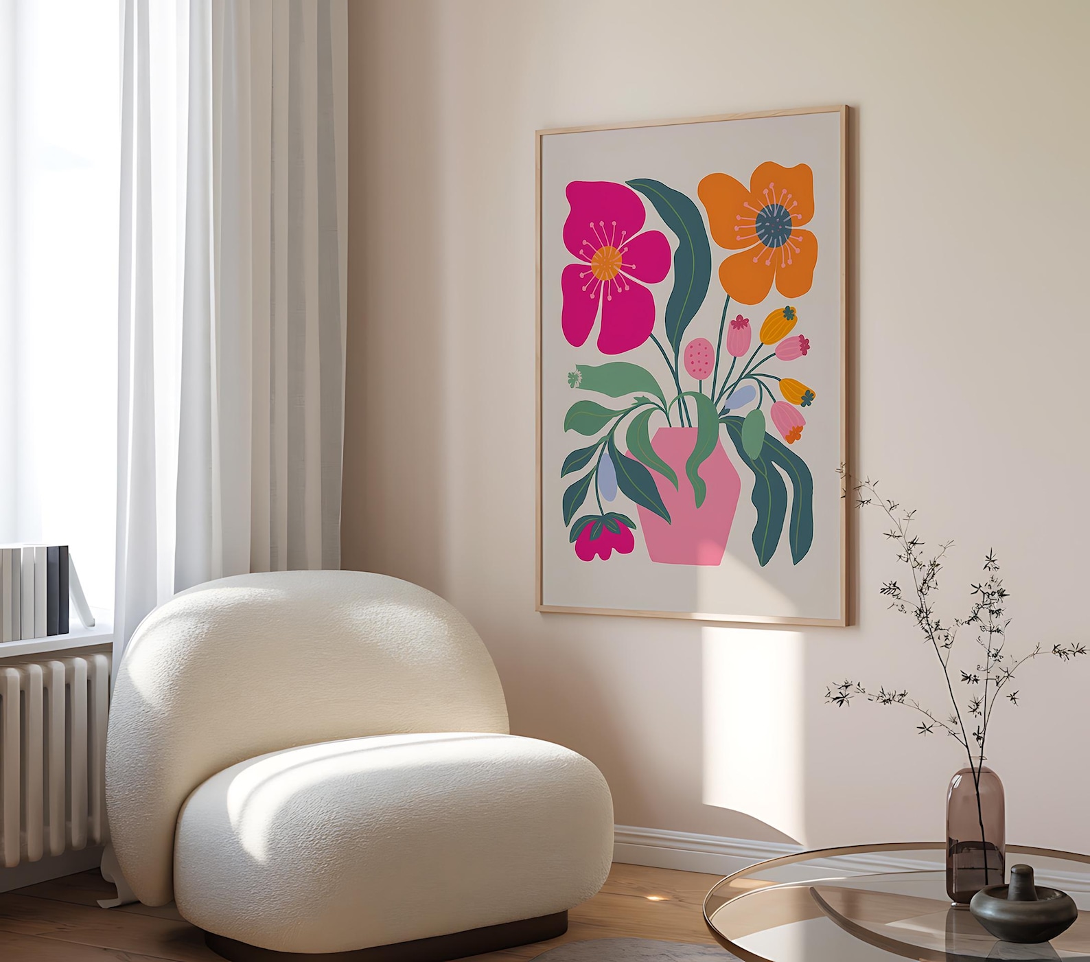 Dopamine Decor Wall Poster - Colorful Retro Art, Funky Maximalist Print ...