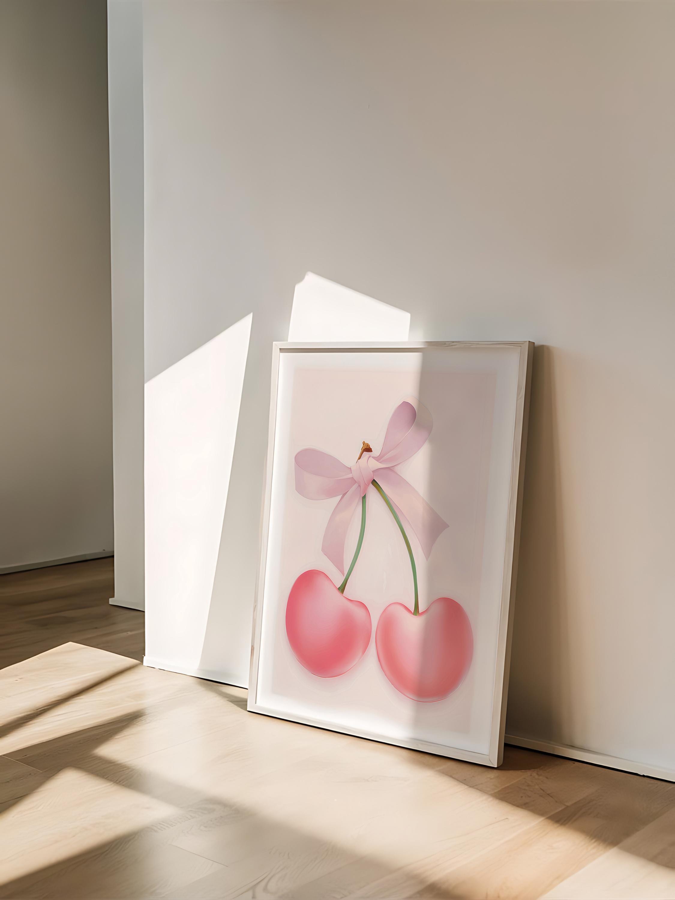 Pink Bow Wall Art Set of 3 - Preppy Aesthetic Decor for Teen Room ...