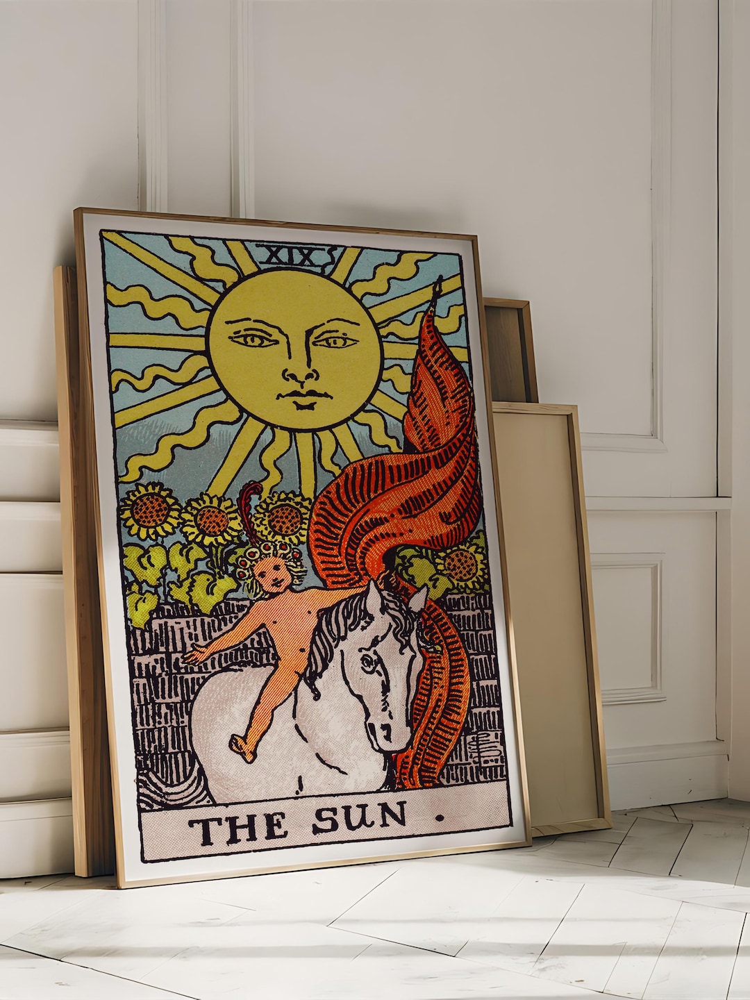 Tarot Cards Rider Waite Art Print - the Sun, Mystical Tarot Poster ...