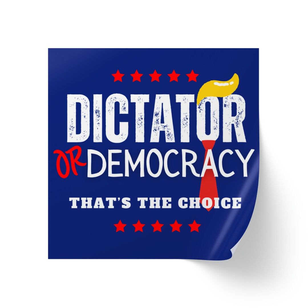 Dictator or Democracy Sticker Rolls, 2 X 2 Each, 50, 100 or 250, Free ...