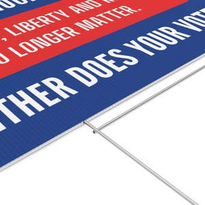 Democracy Lawn Sign, Democracy Yard Sign, 24 X 18, Printed on Both ...